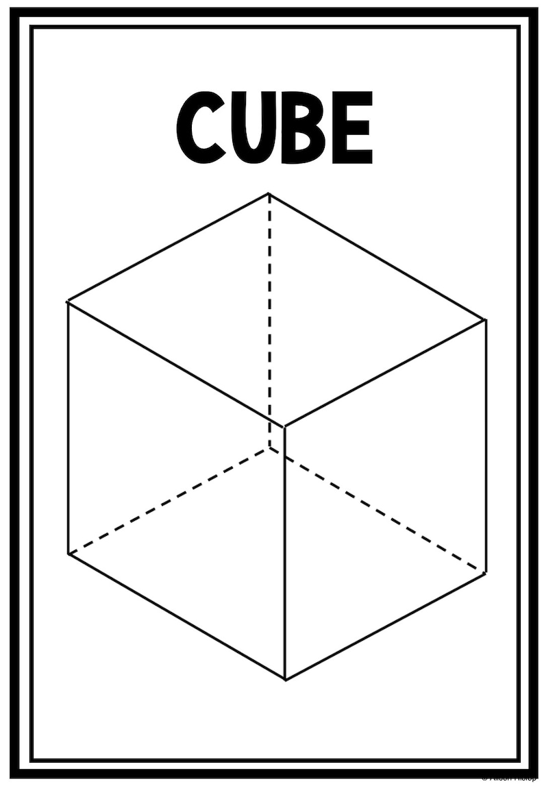 3D Shape Posters - Side, Vertices, Faces - Real Life Math Terminology ...
