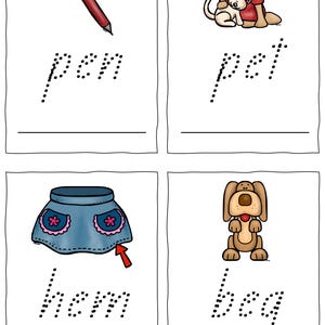Handwriting Practice Cards - CVC Words Write & Wipe - QLD Font ...