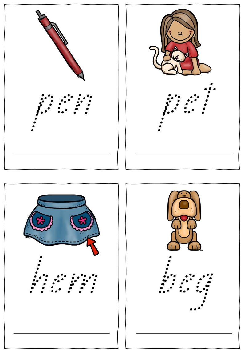 Handwriting Practice Cards - CVC Words Write & Wipe - QLD Font ...