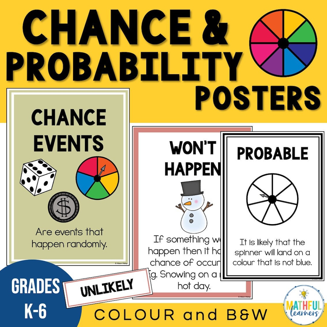 Chance & Probability Math Posters - Educational Classroom Decor ...