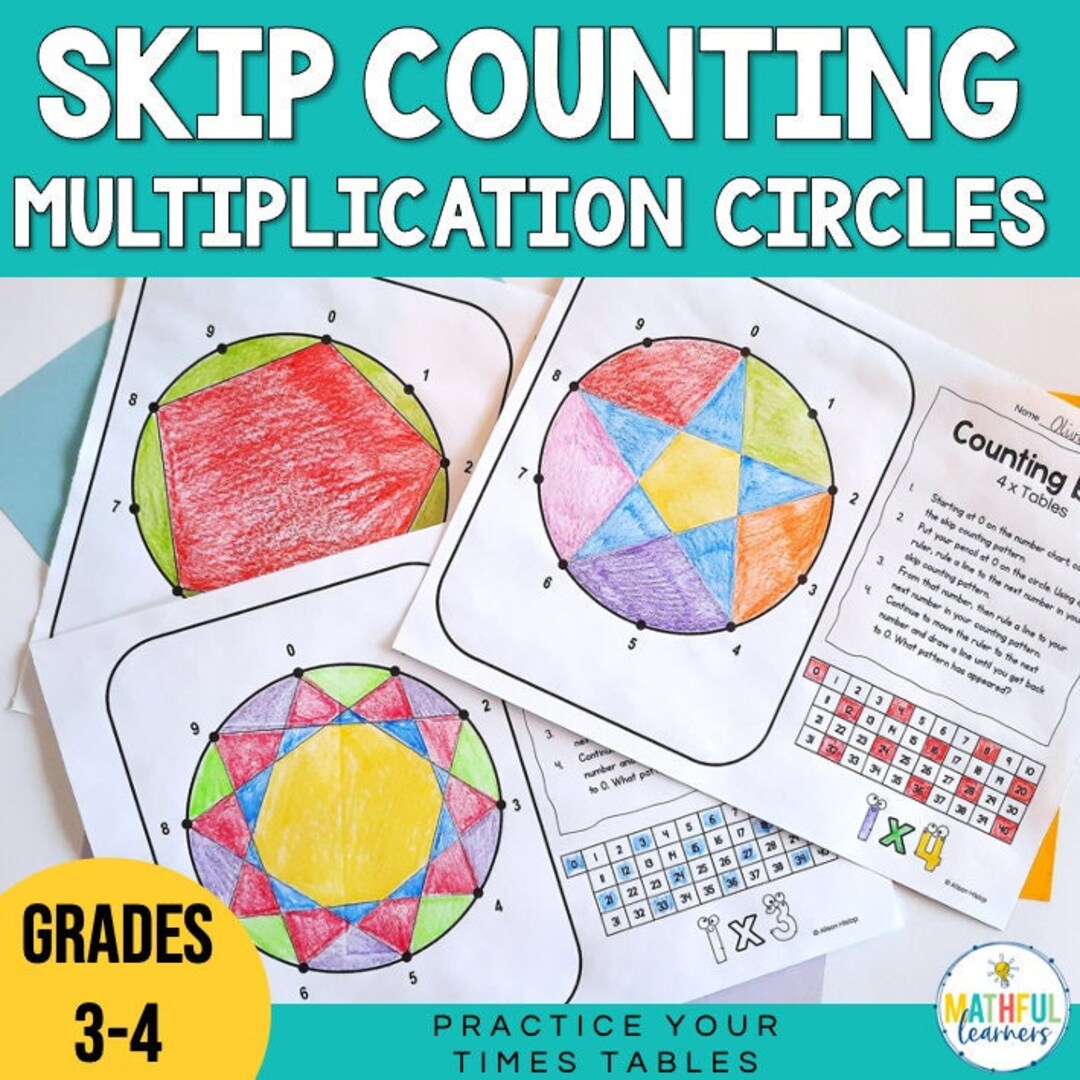 Math Skip Counting Activities - Geometric Multiplication Circles ...