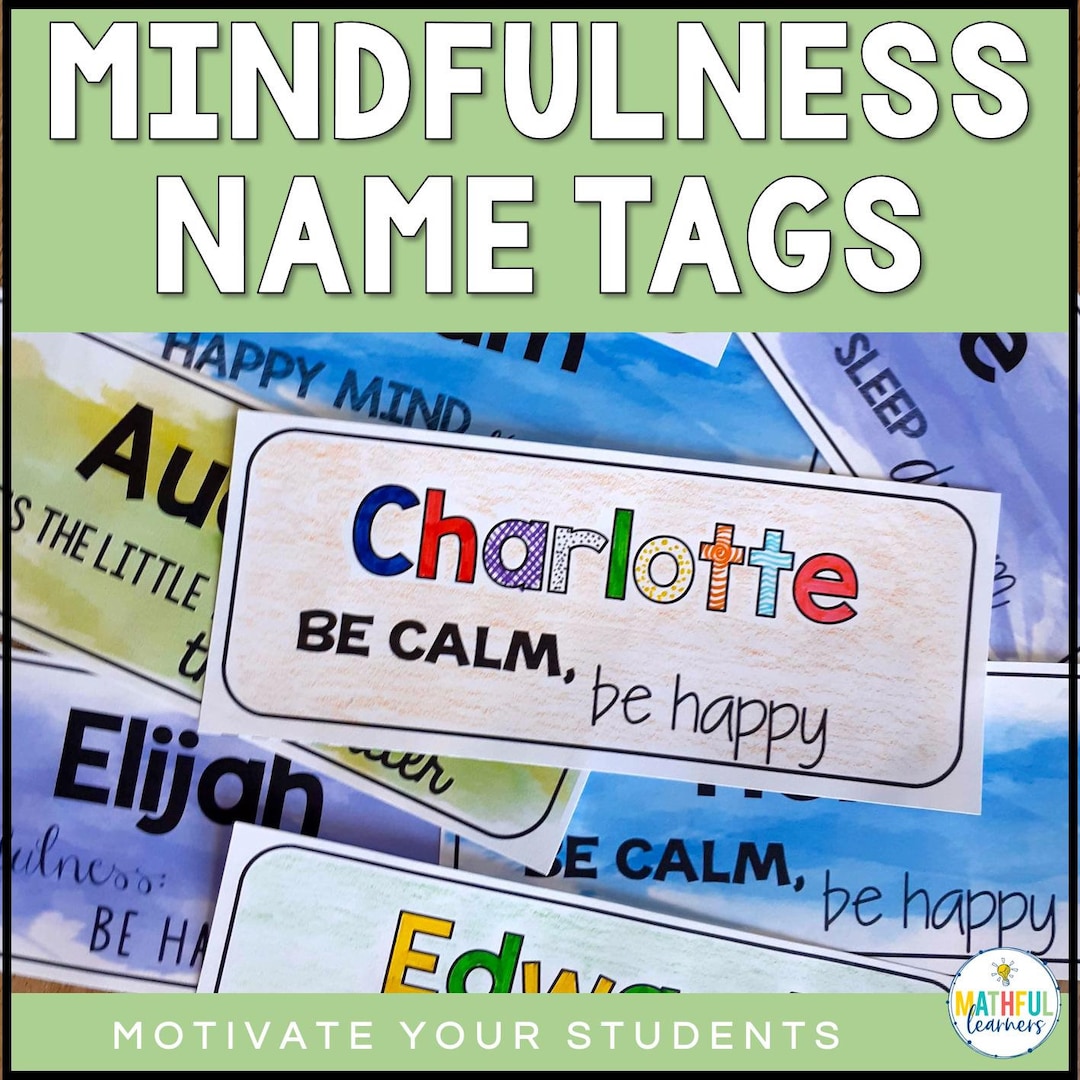 Editable Name Plates & Tub Labels | Mindfulness, Resilience, Well-being ...