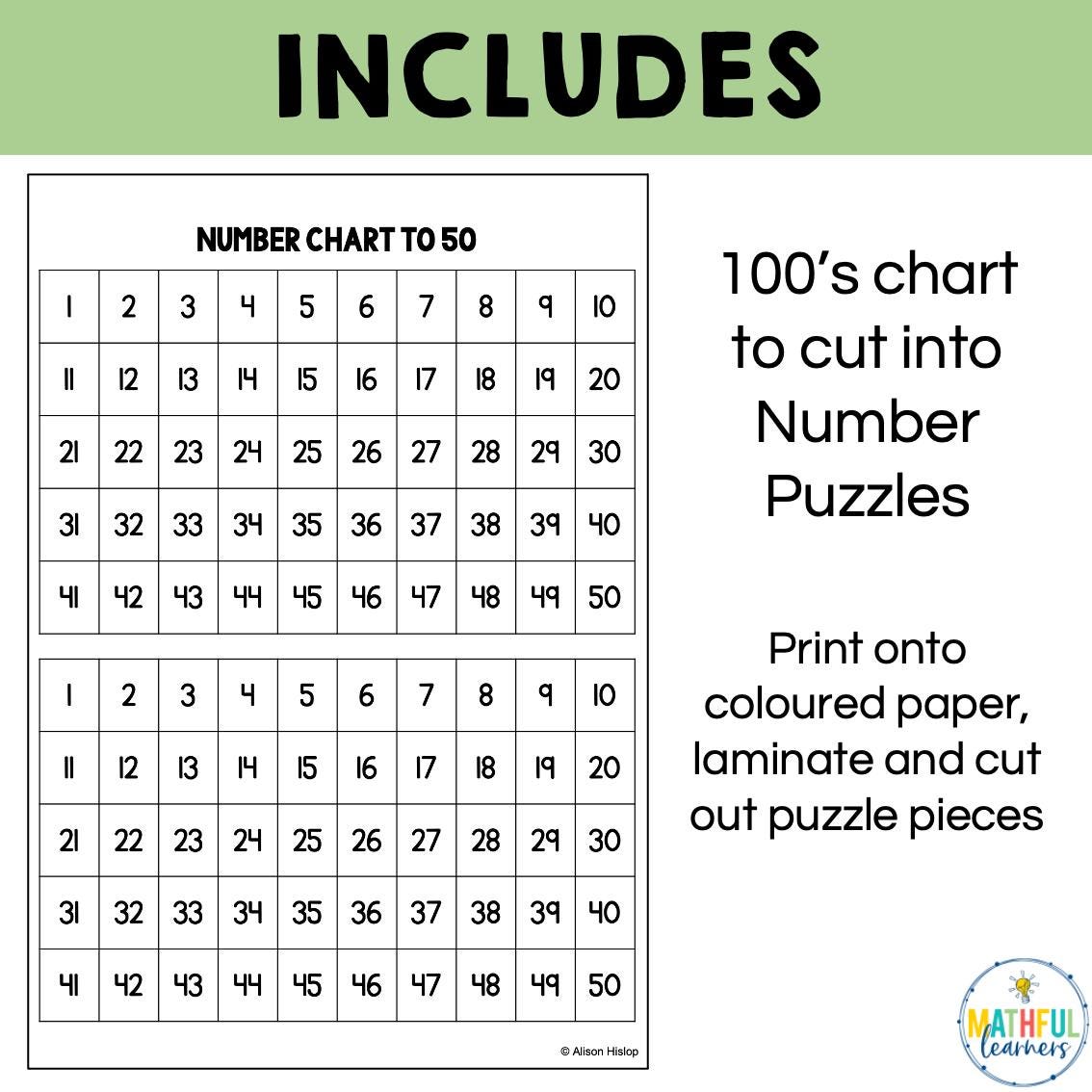 Number Puzzles - Ordering on 100s Chart - Place Value - Missing Numbers ...