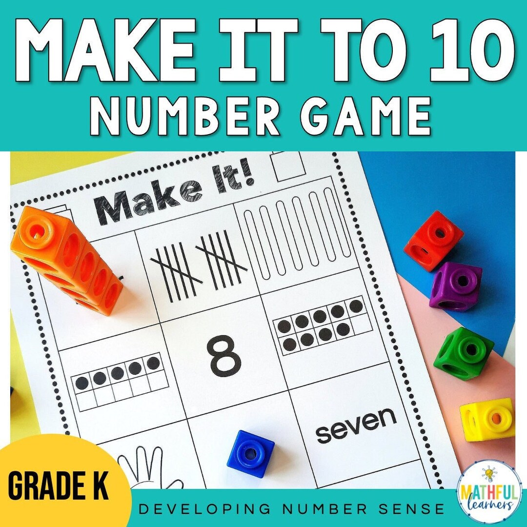 Number Sense Numbers to 10 Game - Representing Numbers in Different ...