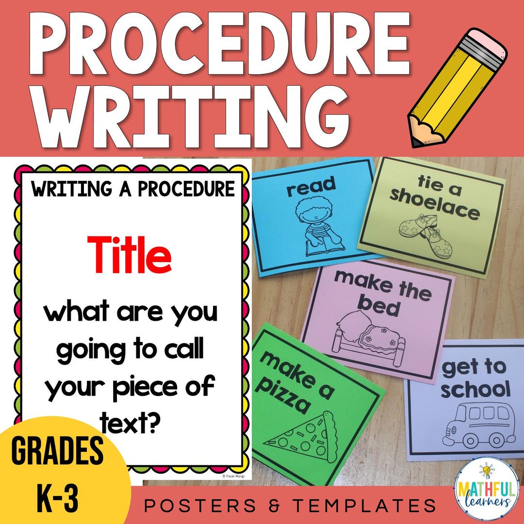 Procedural Writing - Posters Prompts Templates for Sequence & Procedure ...