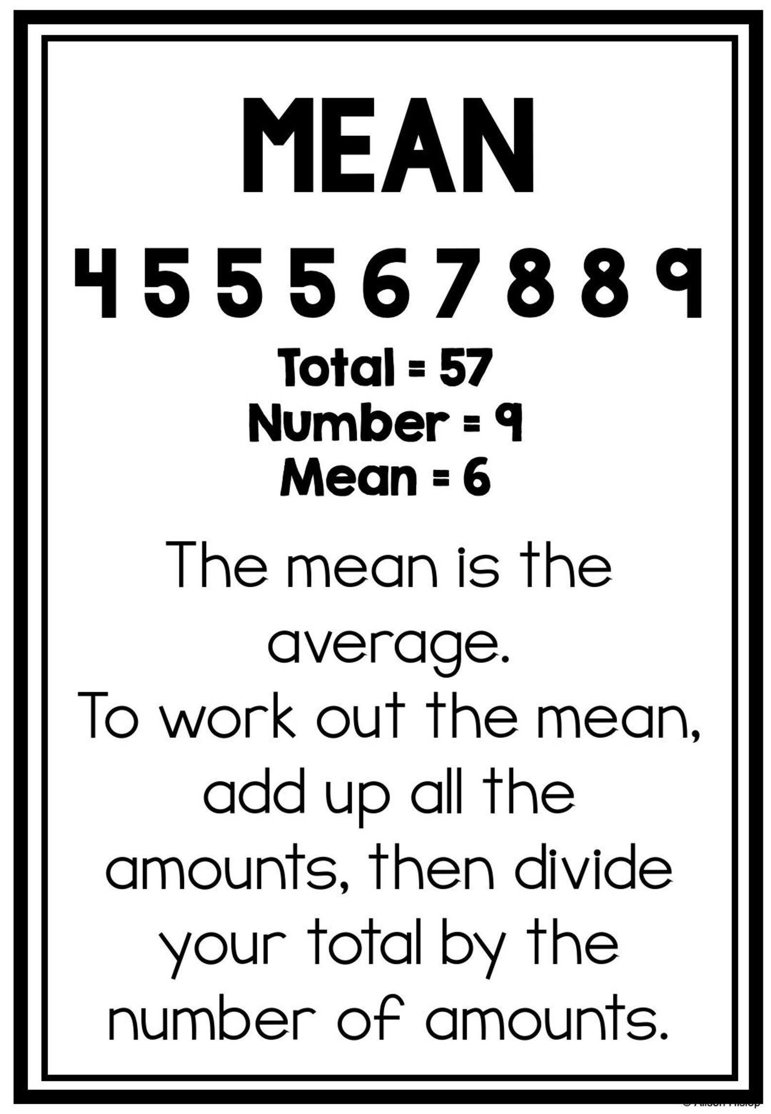 Data and Statistics Posters - Math Terminology, Definitions & Visual ...