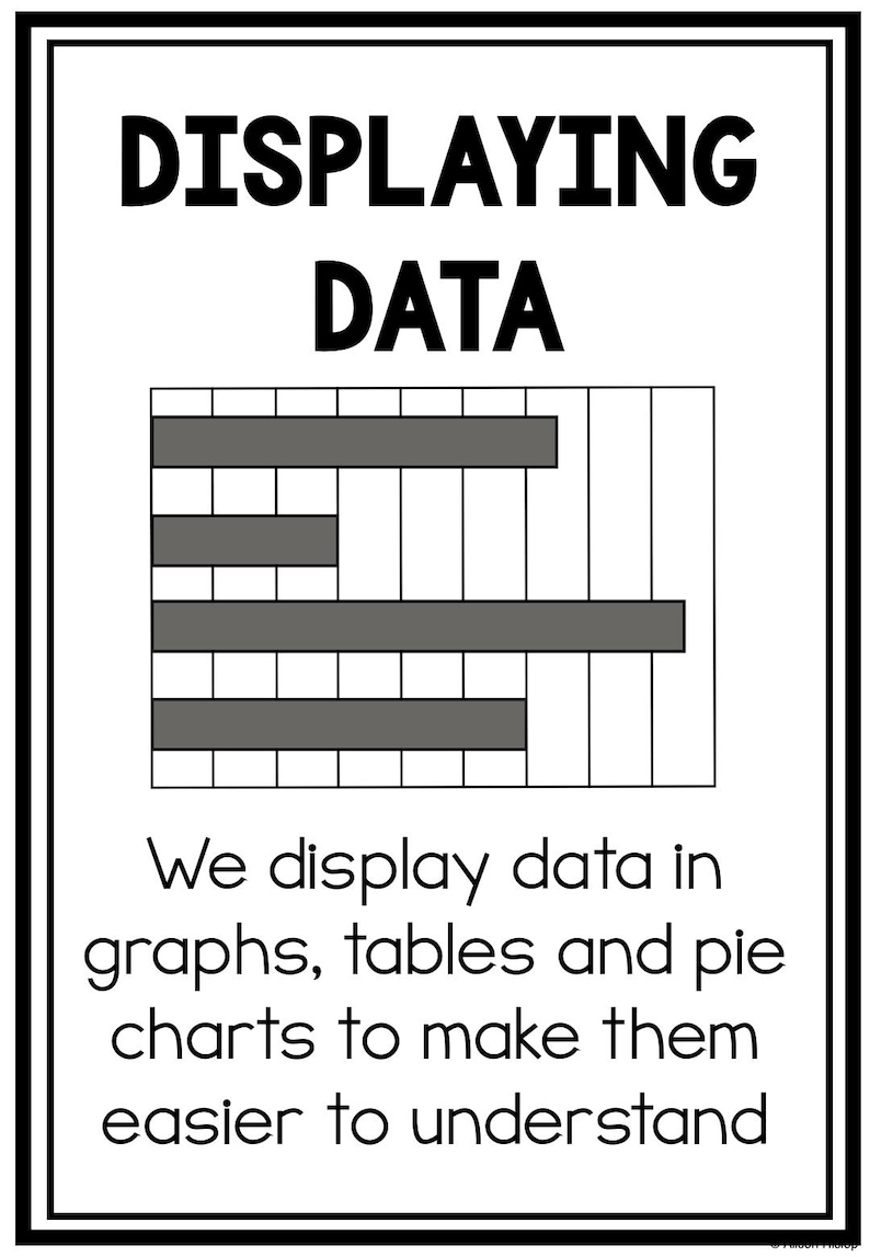 Data and Statistics Posters - Math Terminology, Definitions & Visual ...