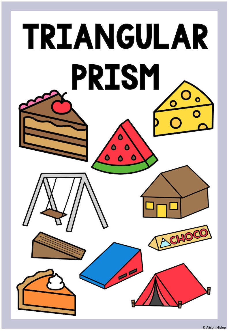 3D Shape Posters - Side, Vertices, Faces - Real Life Math Terminology ...