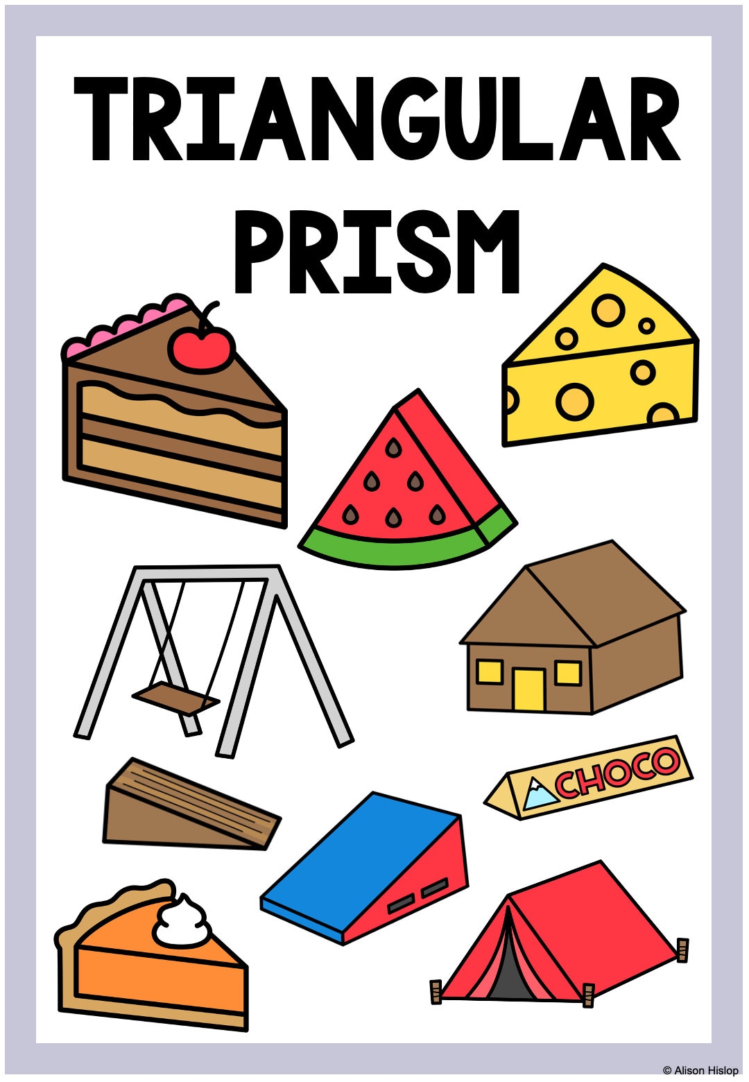 3D Shape Posters Side, Vertices, Faces Real Life Math Terminology ...