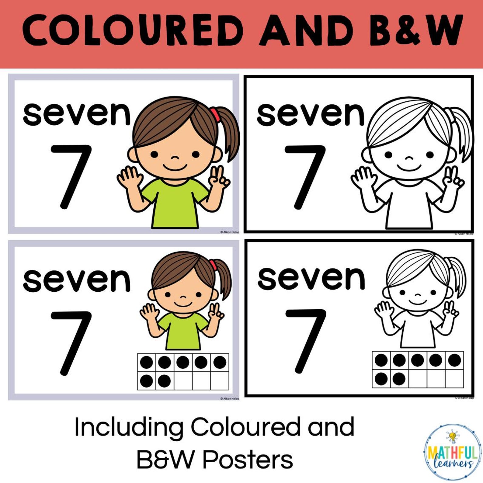 Counting to 10 Posters and Flashcards - Fingers, Tens Frame, Number and ...