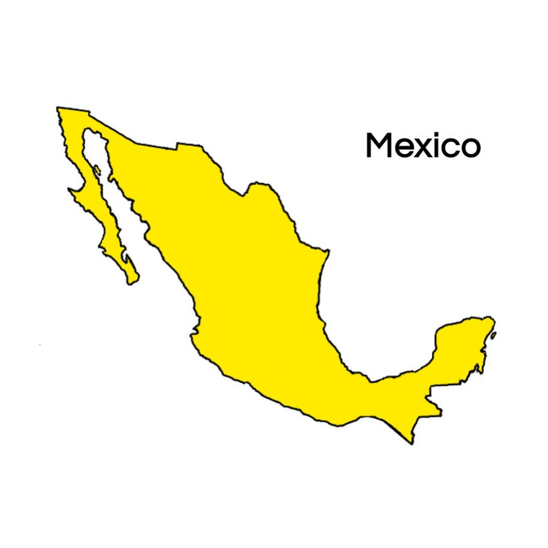 North America Map Clipart With USA, Canada, Mexico and Central America ...