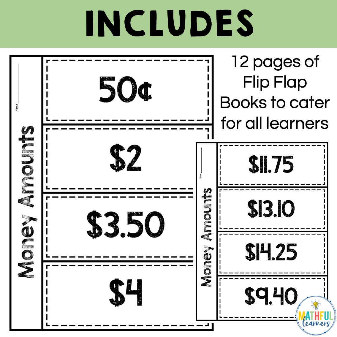 Money Flipbook - Math Cut & Paste Activities - Australian Currency ...