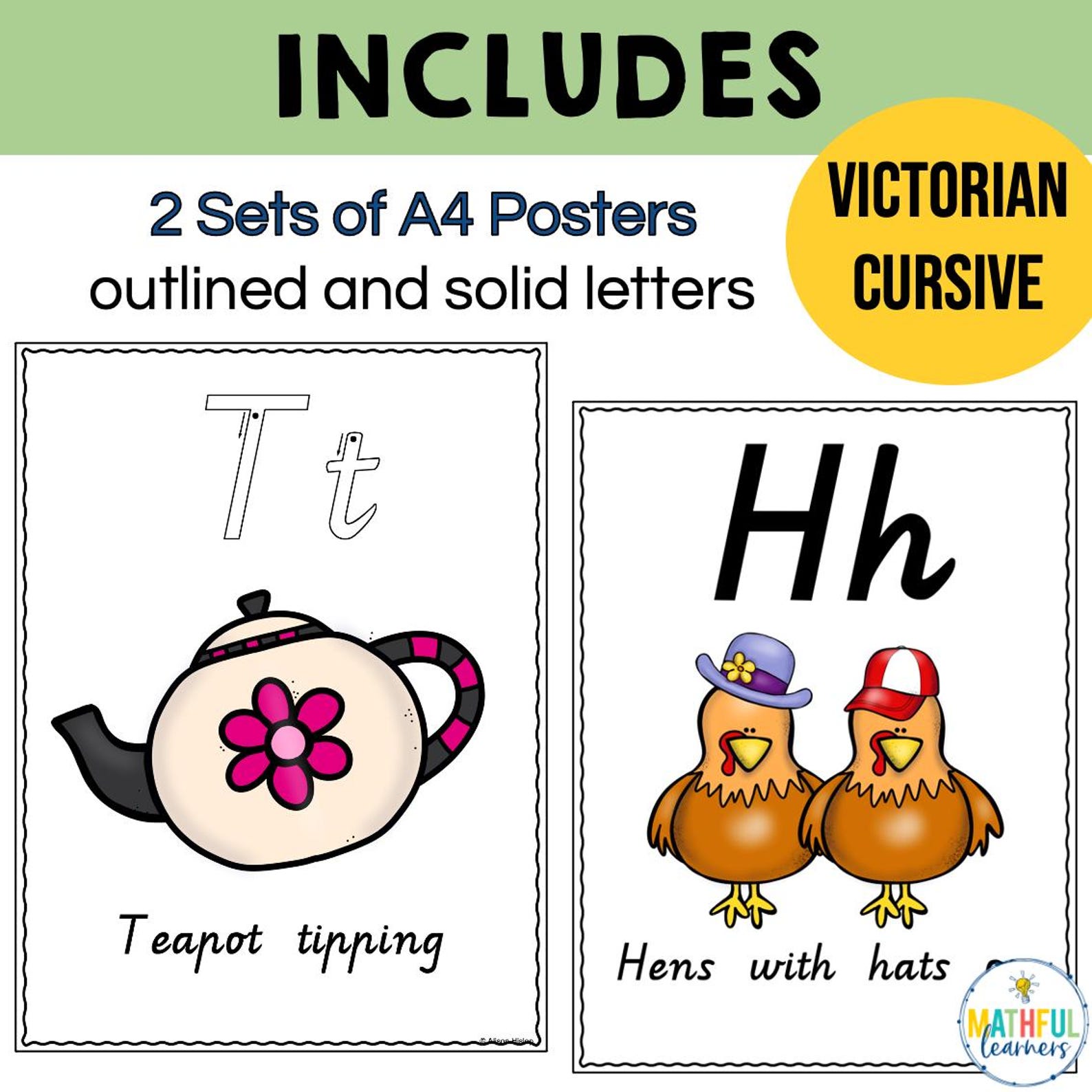 Ants in the Apple Alphabet Posters & Flashcards - Victorian Modern ...