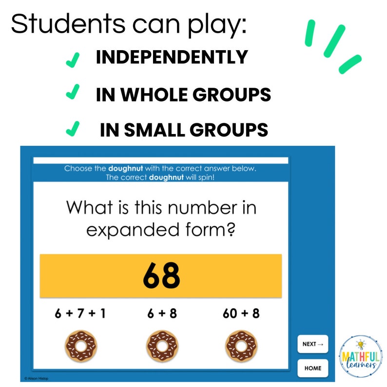 Expanded Form 2-digit Place Value Digital Math Game | Google Slides ...