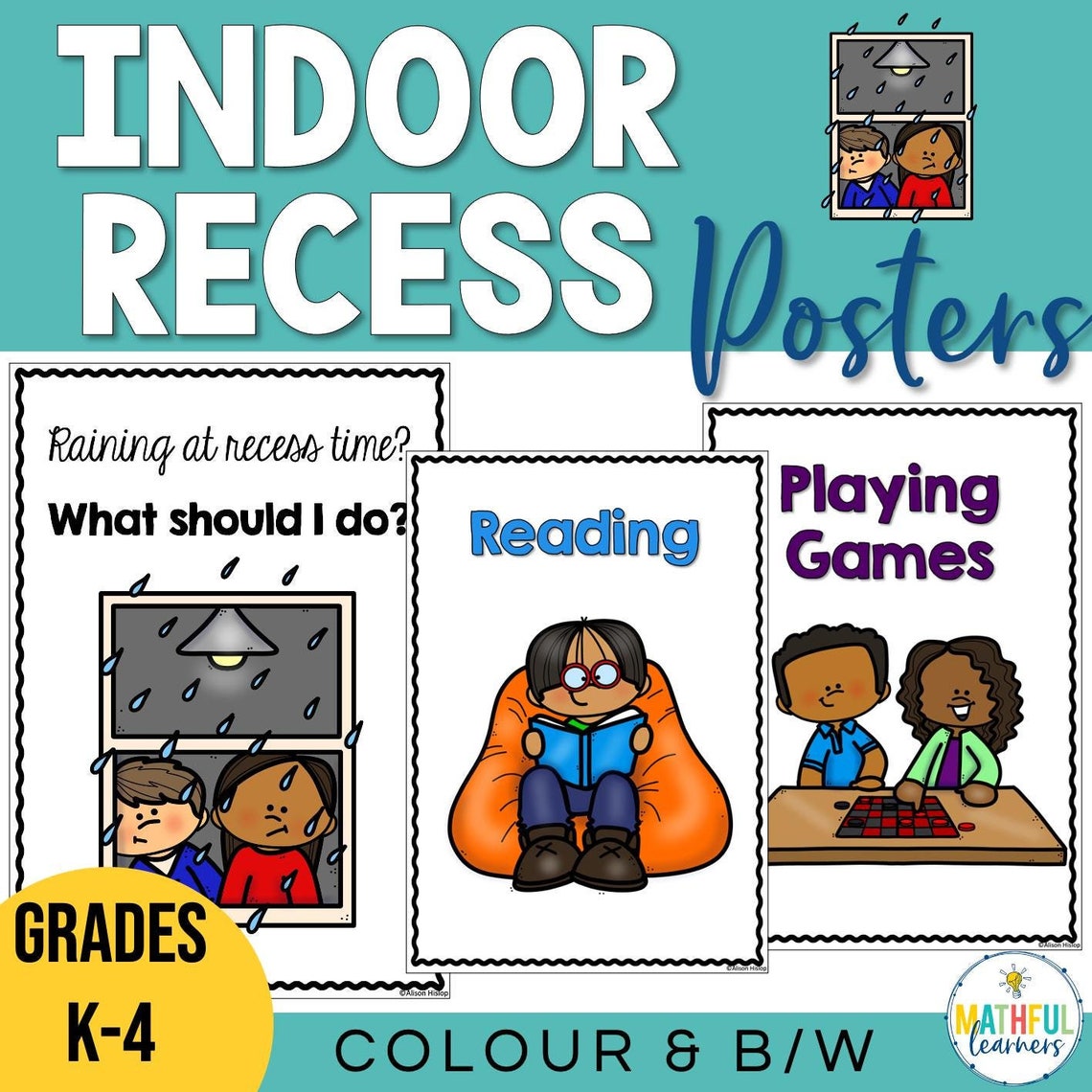 Indoor Recess Posters Pack - Wet Weather Recess Timetable Posters ...