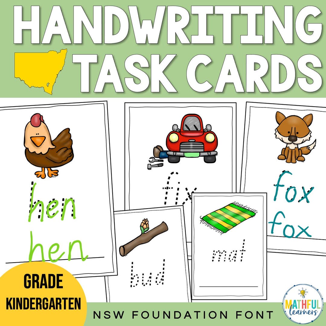 Handwriting Practice Cards - CVC Words Write & Wipe - NSW Foundation ...