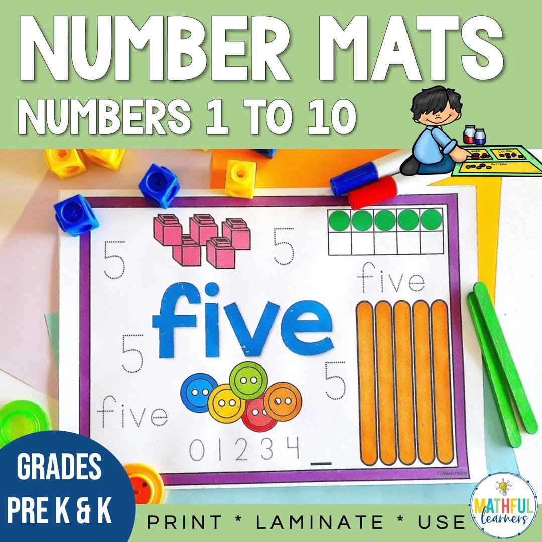 Numbers 1 to 10 Printable Mats - Learning Numbers to 10 | Counting ...