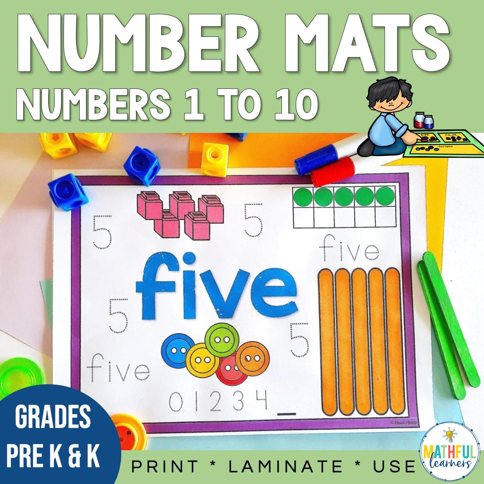 Numbers 1 to 10 Printable Mats - Learning Numbers to 10 | Counting ...