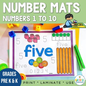 Numbers 1 to 10 Printable Mats - Learning Numbers to 10 | Counting ...
