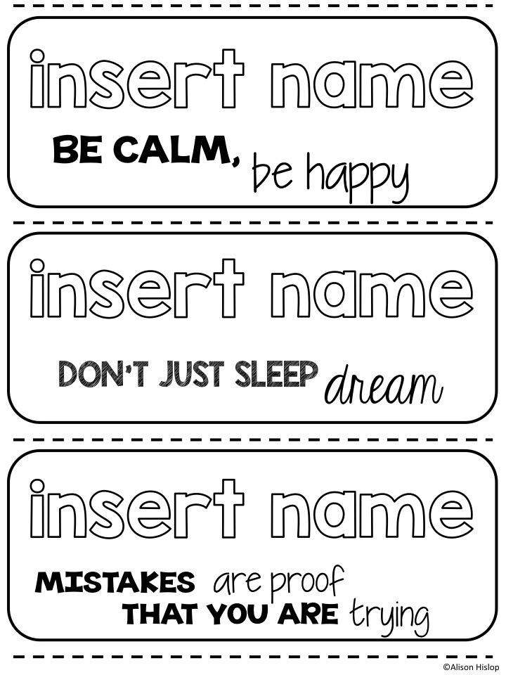 Editable Name Plates & Tub Labels | Mindfulness, Resilience, Well-being ...