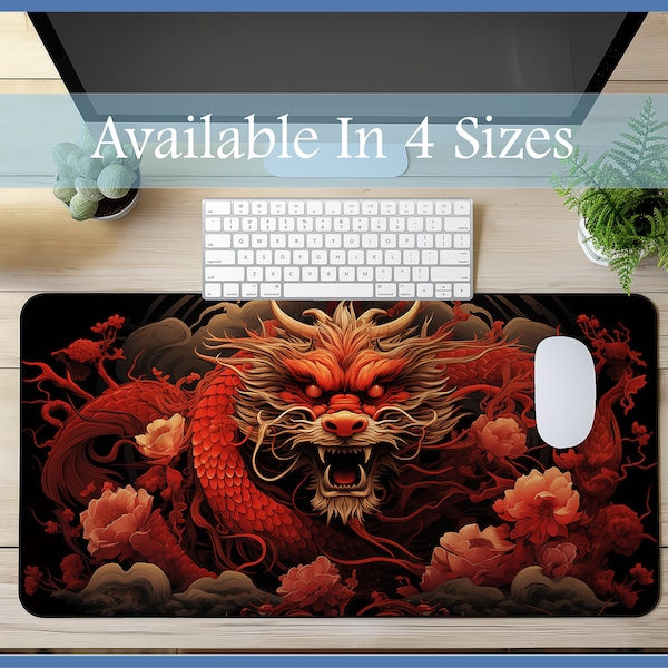 Red Dragon Mouse Pad - Etsy