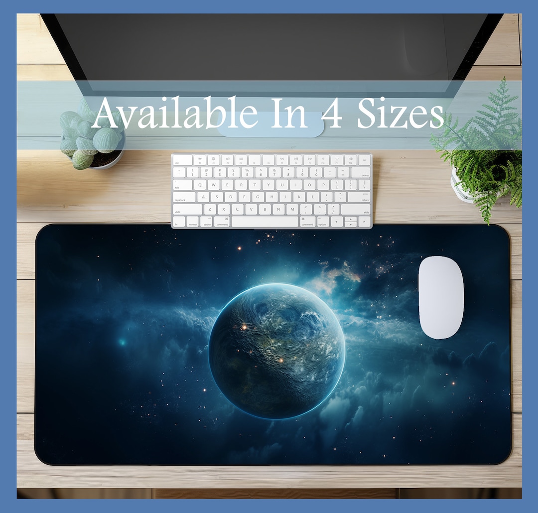 Dark Space Planet Earth Gaming Mouse Pad the Earth in Space Large Desk ...