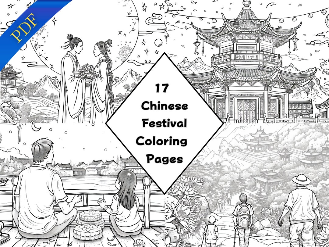 17 Traditional Chinese Festivals Coloring Pages | Printable PDF A4 ...