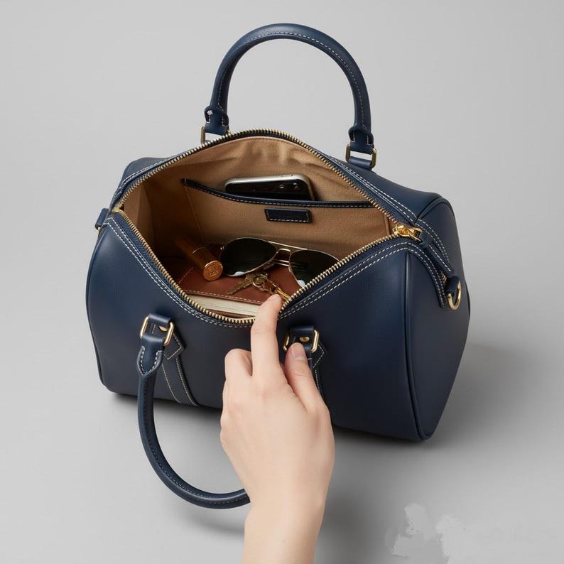 Mini Boston Bag Leather Pattern PDF | DIY Traveler Handbag Template - Etsy