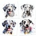 12 Dalmatian Clipart PNG Bundle Watercolor Dog Clipart PNG - Etsy