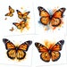 12 Monarch Butterfly Clipart PNG Forest Animal Bundle | Watercolor ...