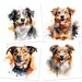 20 Cross Breed Dogs Clipart PNG Bundle | Watercolor Dog Clipart PNG ...