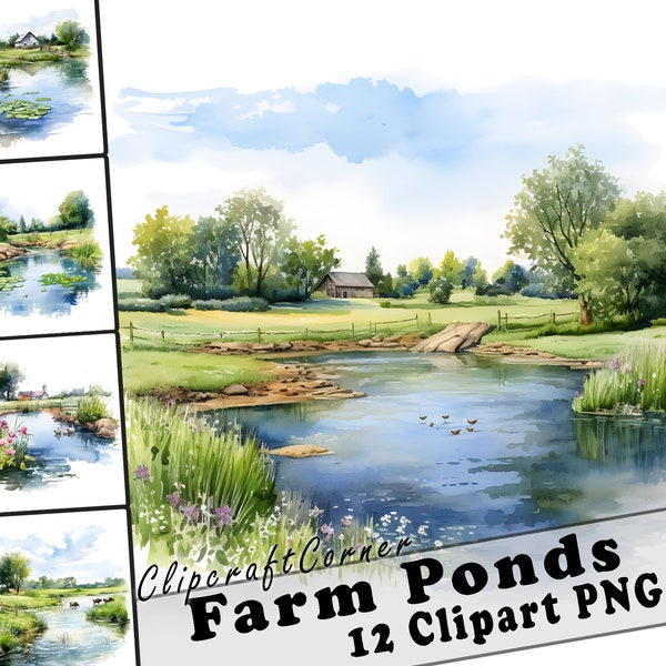 Pond Clipart - Etsy