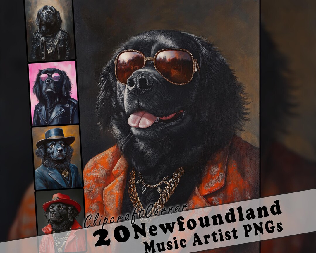 20 Newfoundland Dog Clipart Images | Newfoundland Dog Portraits as ...