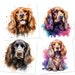 12 Cocker Spaniel Clipart PNG Bundle | Watercolor Dog Clipart PNG | 42 ...