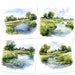 12 Farm Pond Clipart PNG Bundle | Watercolor Pond Clipart PNG | Farm ...