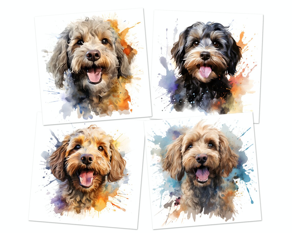 17 Cockapoo Clipart PNG Bundle Watercolor Dog Clipart PNG 58 - Etsy