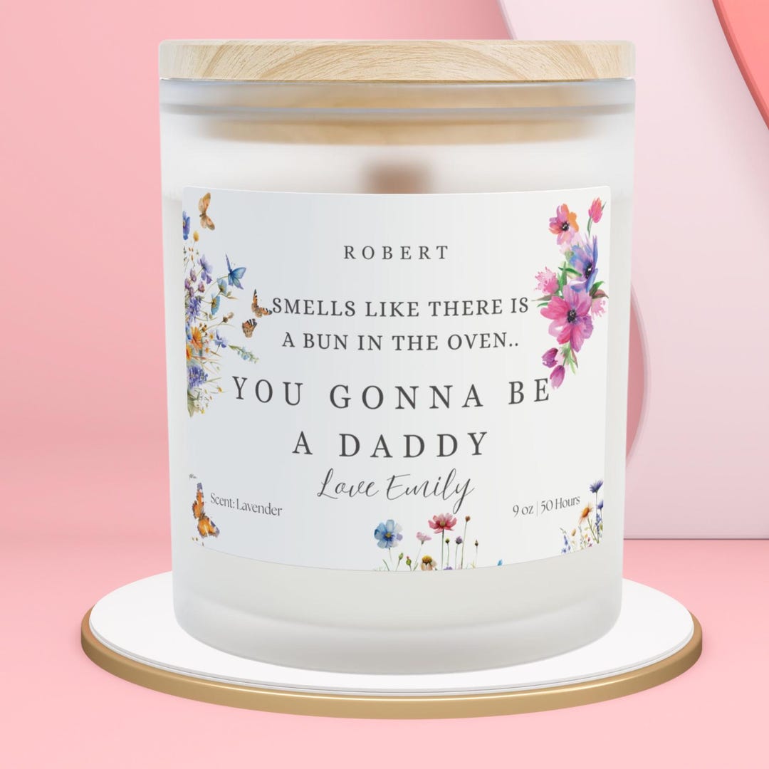 Surprise Pregnancy Announcement Candle Gift, Bun in the Oven Baby ...
