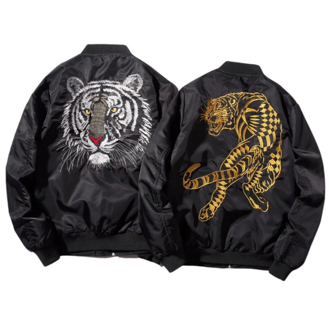 Japanese Tiger Jacket, Embroidered Jacket, Bomber Jacket, Y2K Top ...