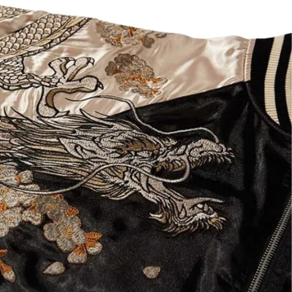 Buy Embroidered Dragon Jacket, Animal Jacket, Harajuku, Y2K Clothing ...