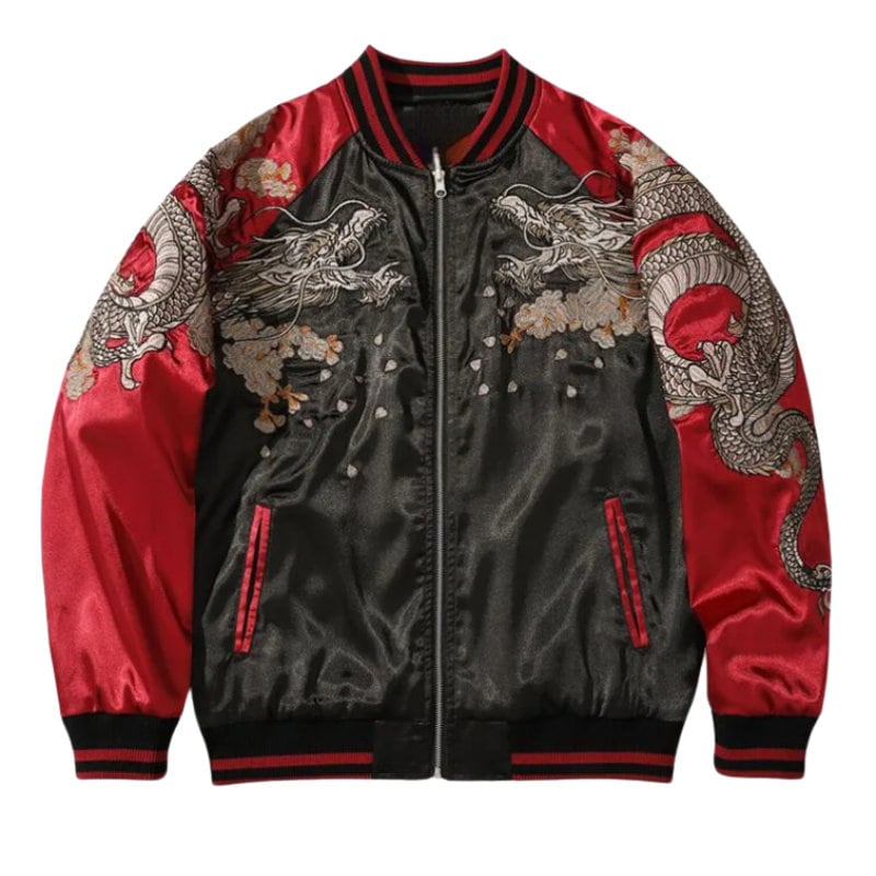 Buy Embroidered Dragon Jacket, Animal Jacket, Harajuku, Y2K Clothing ...