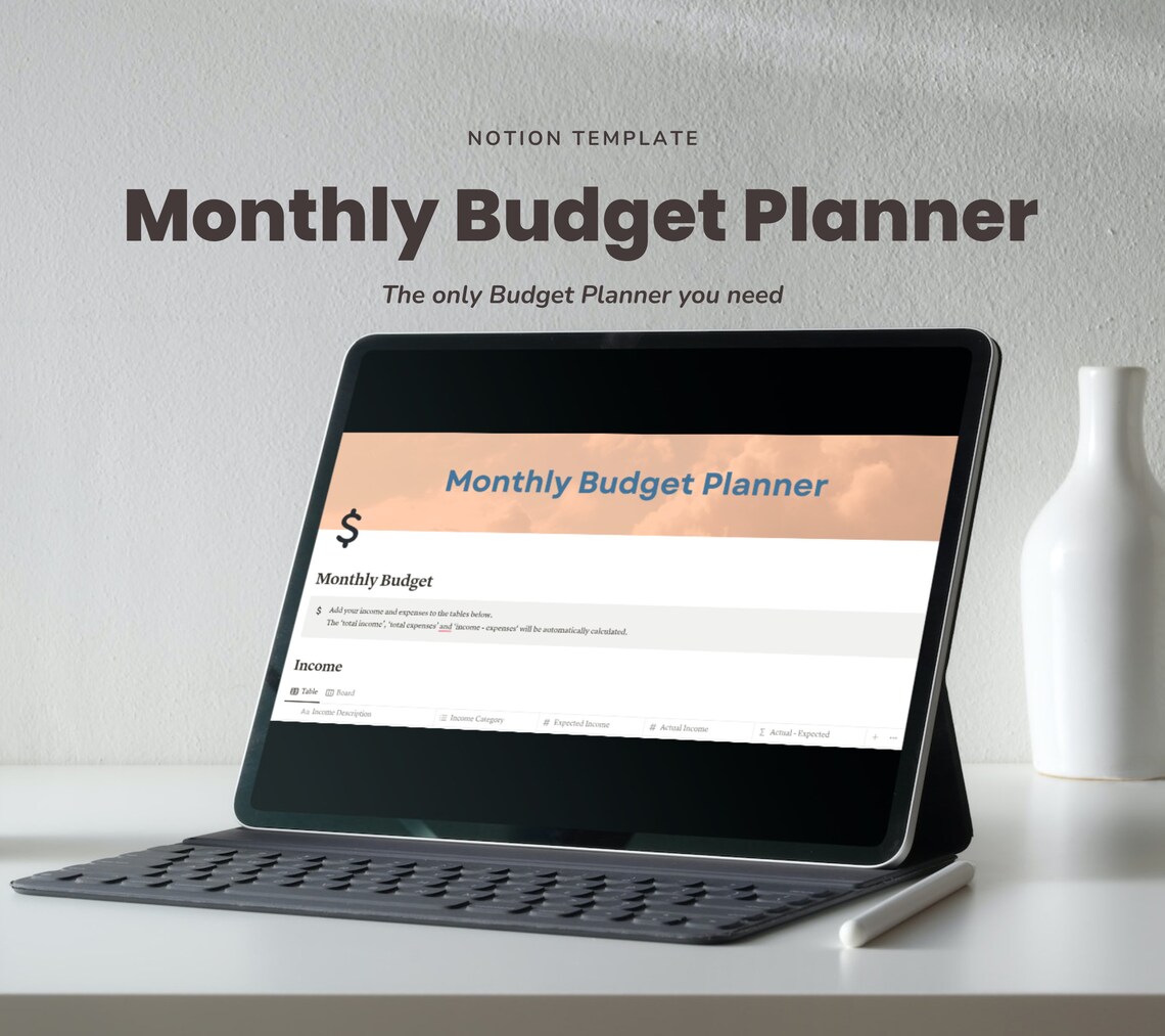 Notion Budget Template, Notion Template Finance, Budget Spreadsheet ...
