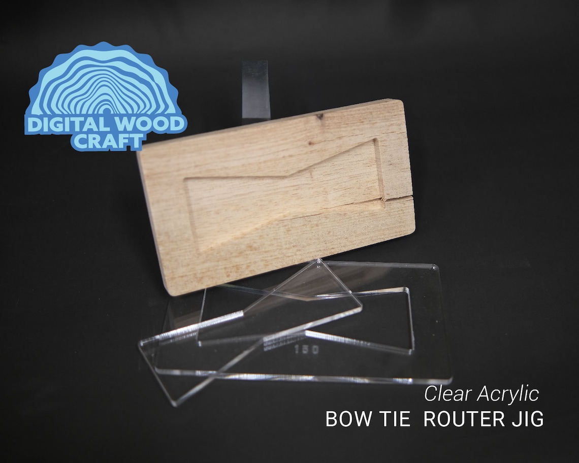 Acrylic Bow Tie Joint Router Jig Butterfly Dutchman Inlay Mortice 4 ...