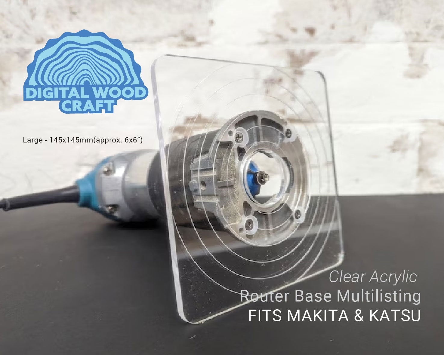 MAKITA Katsu Router Base Replacement Clear Acrylic 4 Different Sizes ...