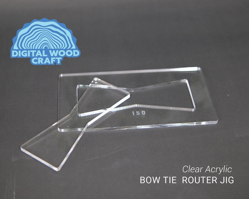 Acrylic Bow Tie Joint Router Jig - Butterfly Dutchman Inlay Mortice - 4 ...