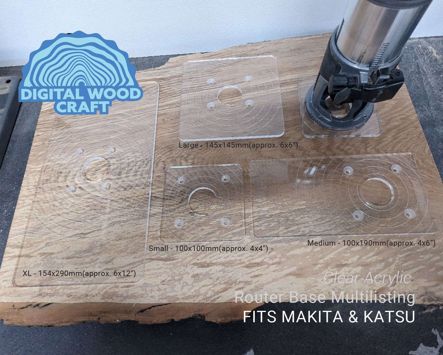 MAKITA Katsu Router Base Replacement - Clear Acrylic - 4 Different ...
