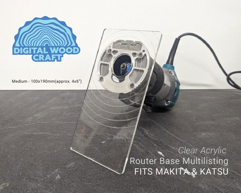 MAKITA Katsu Router Base Replacement - Clear Acrylic - 4 Different ...