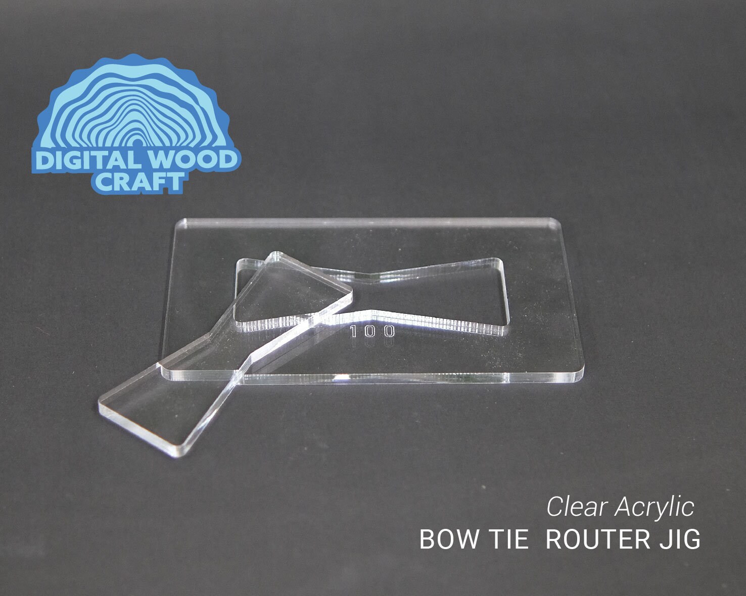 Acrylic Bow Tie Joint Router Jig - Butterfly Dutchman Inlay Mortice - 4 ...
