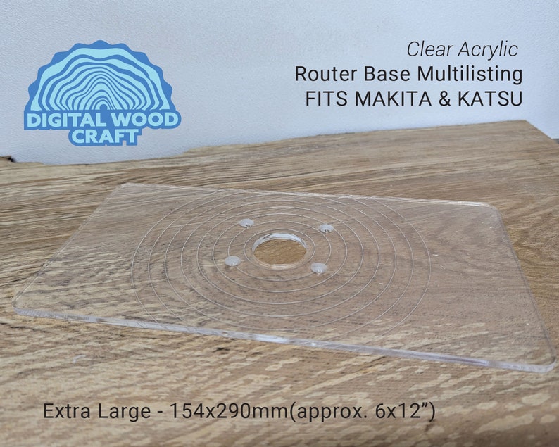 MAKITA Katsu Router Base Replacement - Clear Acrylic - 4 Different ...