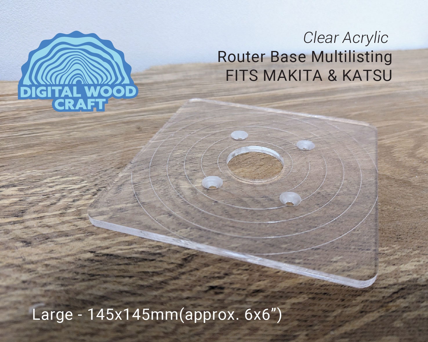 MAKITA Katsu Router Base Replacement - Clear Acrylic - 4 Different ...