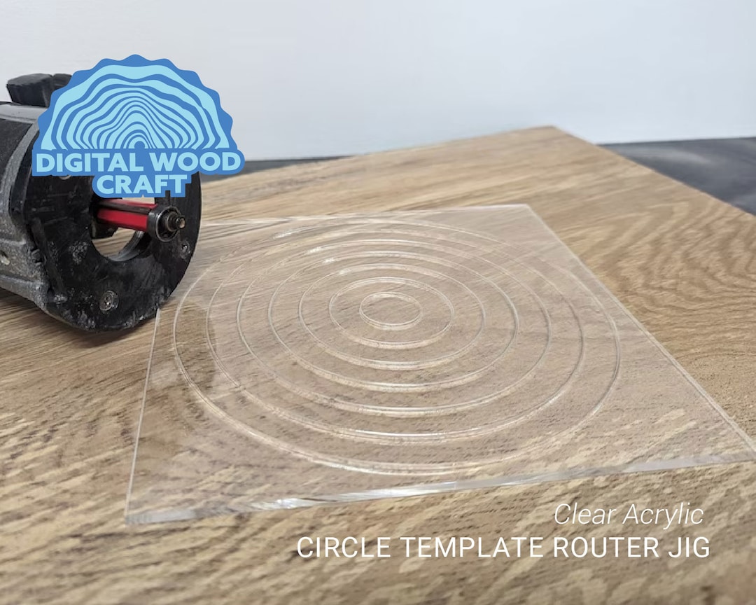 Acrylic Circle Joint Router Jig - Woodworking Template Guide Inlay ...